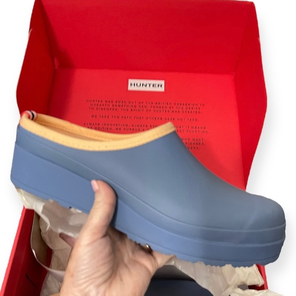 Hunter | Shoes | Hunter Clogs Stornaway Blue Original Play Clogs Summit ...